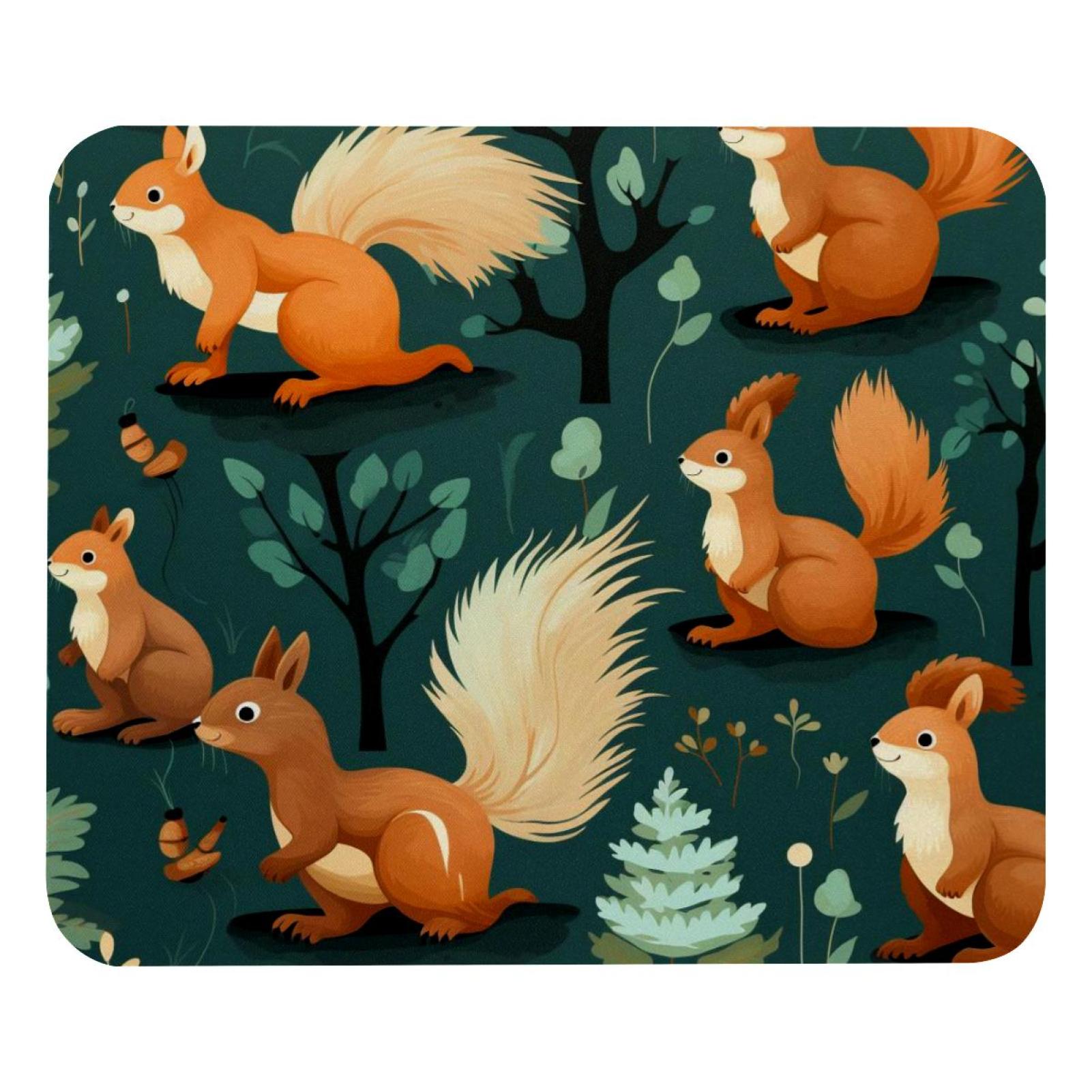 Squirrel Mouse Pad, Personality Design Rubber Base for Office Decor for ...