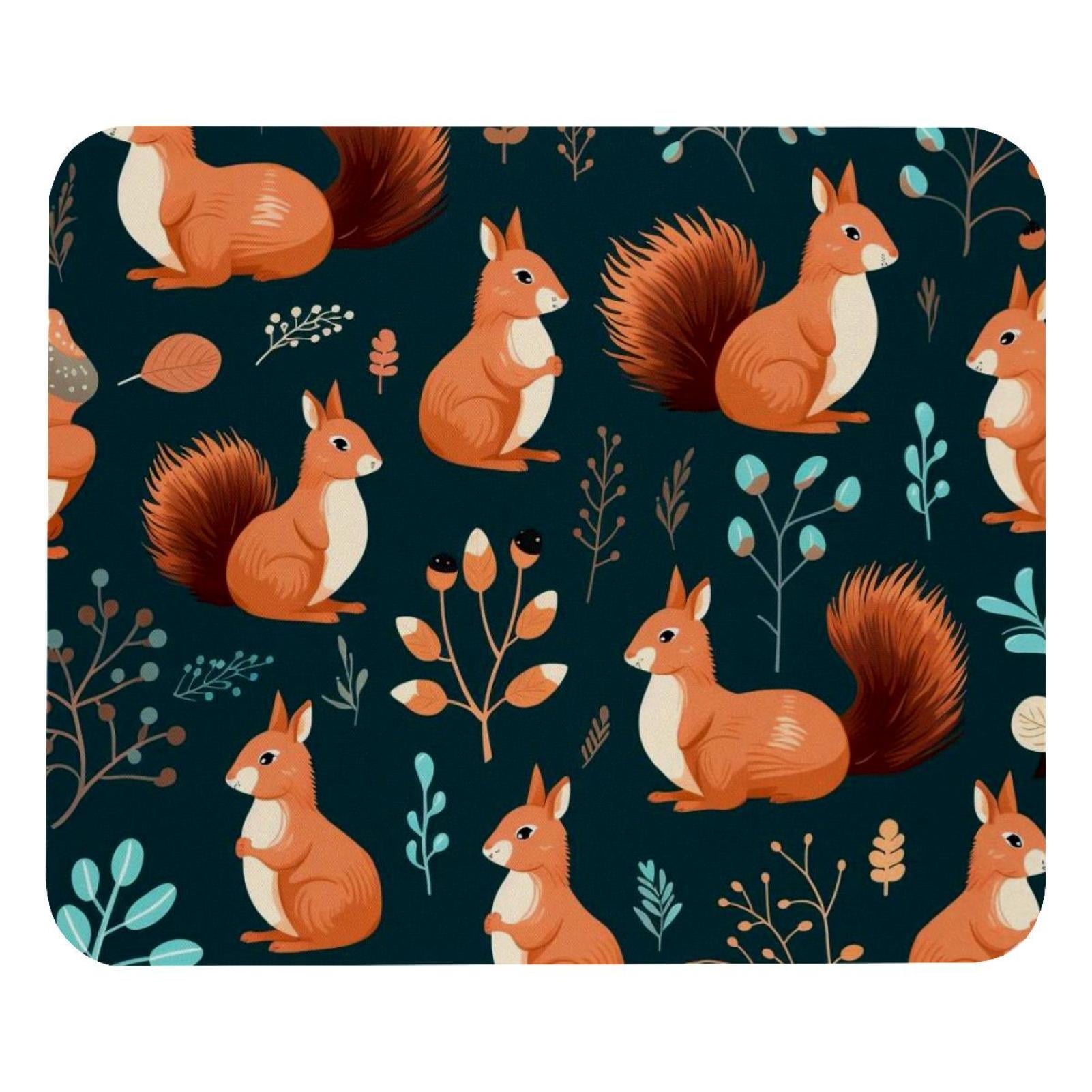 Squirrel Mouse Pad, Personality Design Rubber Base for Office Decor for ...