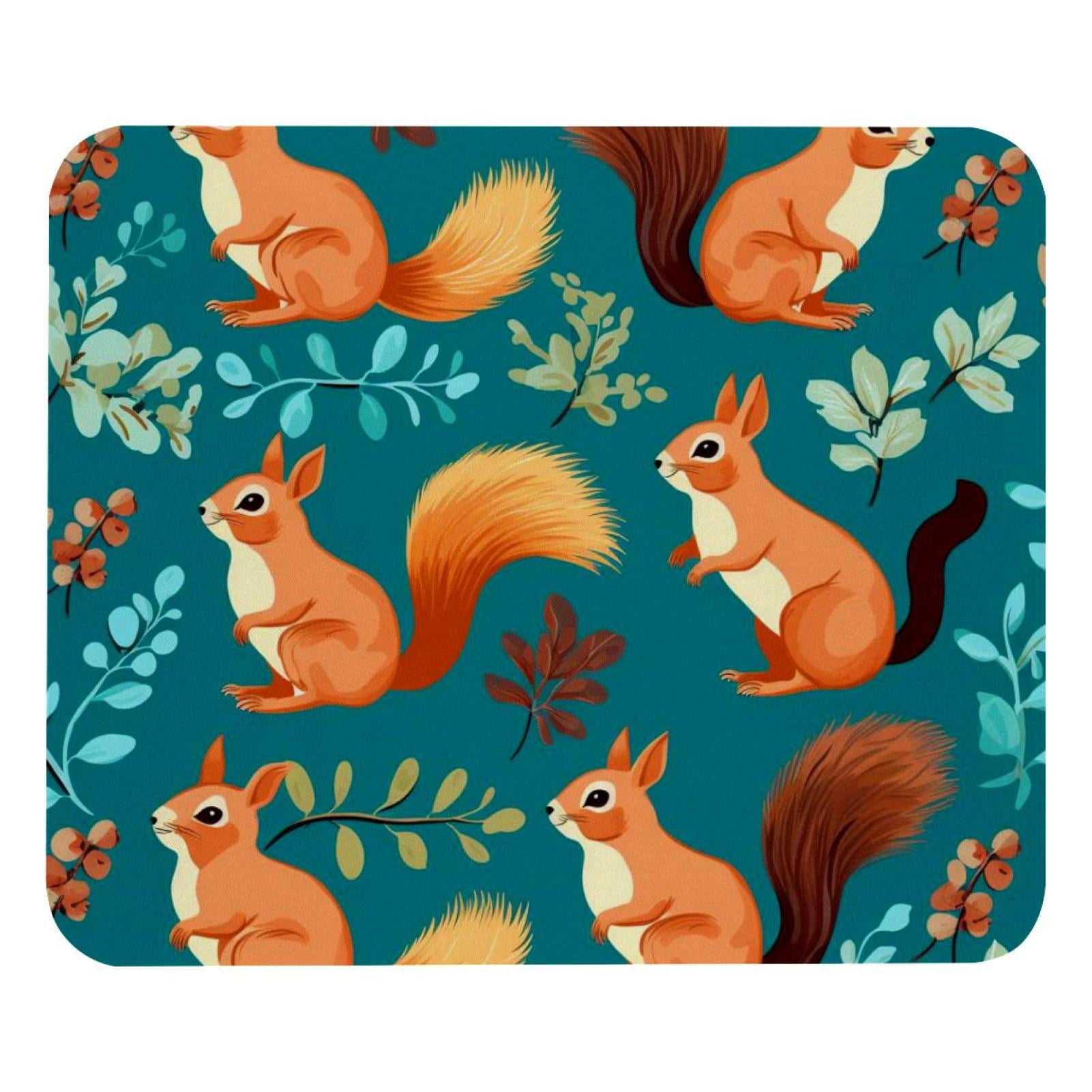 Squirrel Mouse Pad, Personality Design Rubber Base for Office Decor for ...