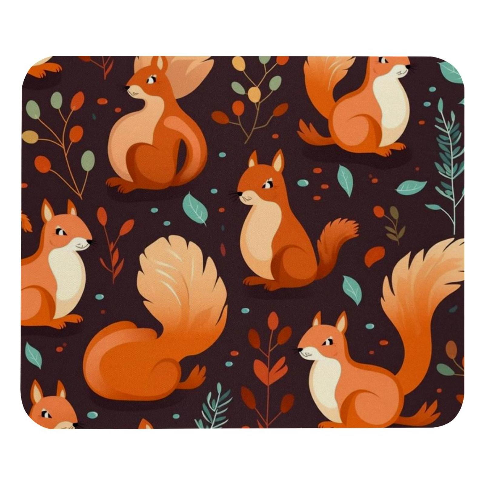Squirrel Mouse Pad, Personality Design Rubber Base for Office Decor for ...