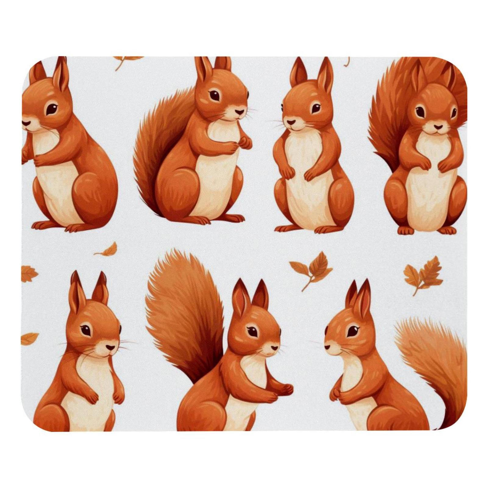 Squirrel Mouse Pad, Personality Design Rubber Base for Office Decor for ...