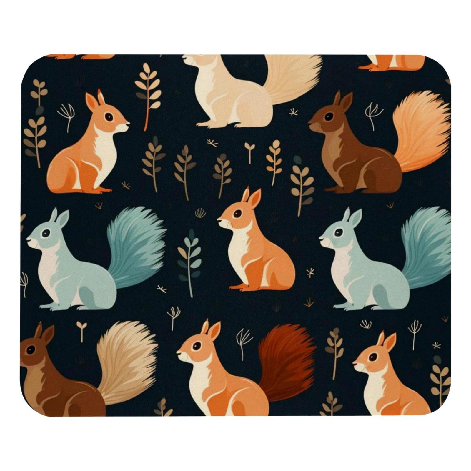Squirrel Mouse Pad , Soft Cute Computer Mouse Mat with Rubber Base ...