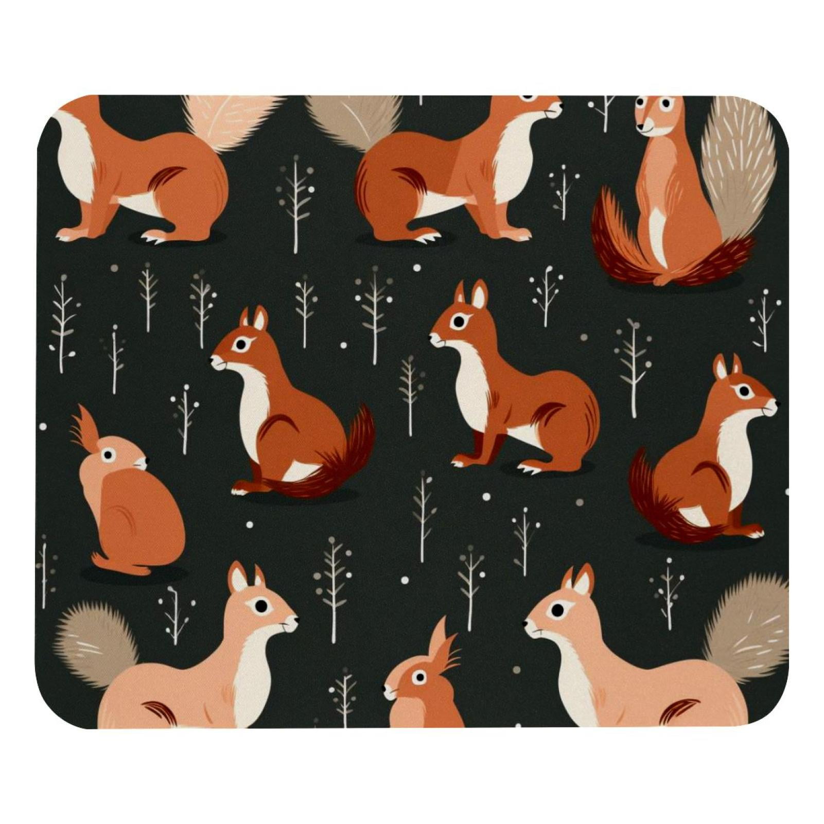 Squirrel Mouse Pad , Soft Cute Computer Mouse Mat with Rubber Base ...