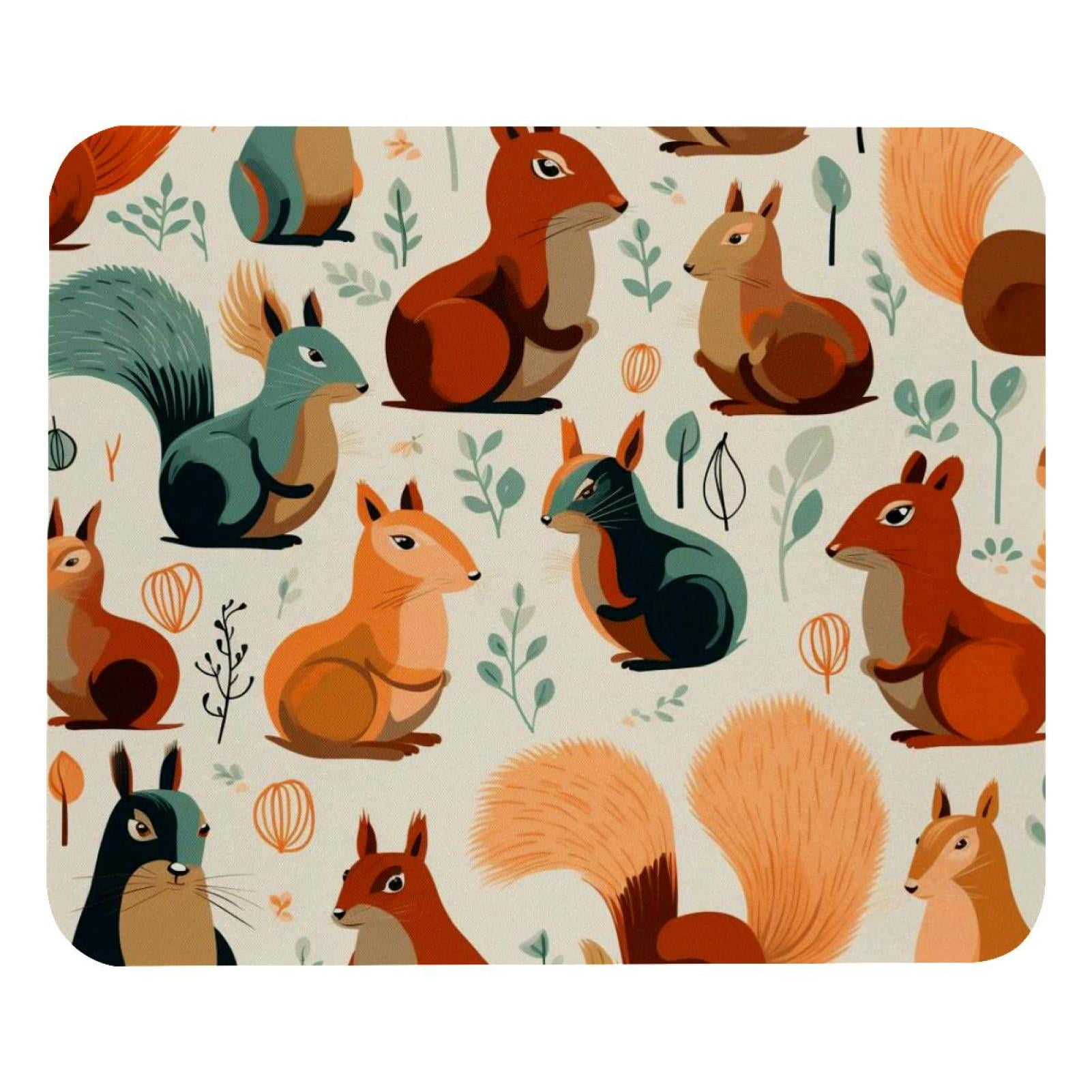 Squirrel Mouse Pad for Wireless Mouse Home Office Desk Laptop with ...
