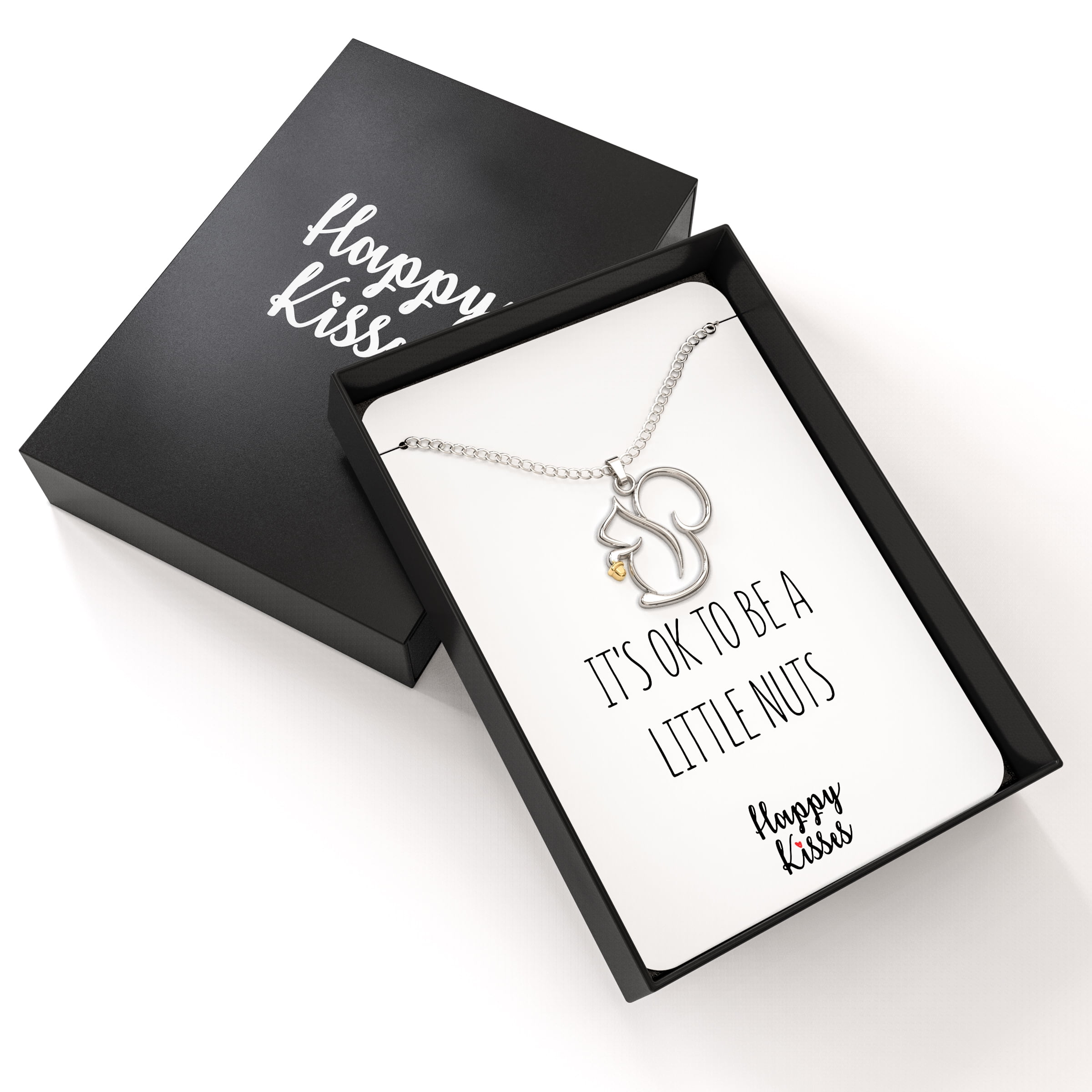 Squirrel Necklace with Box - Charming Squirrel Pendant with Funny ...