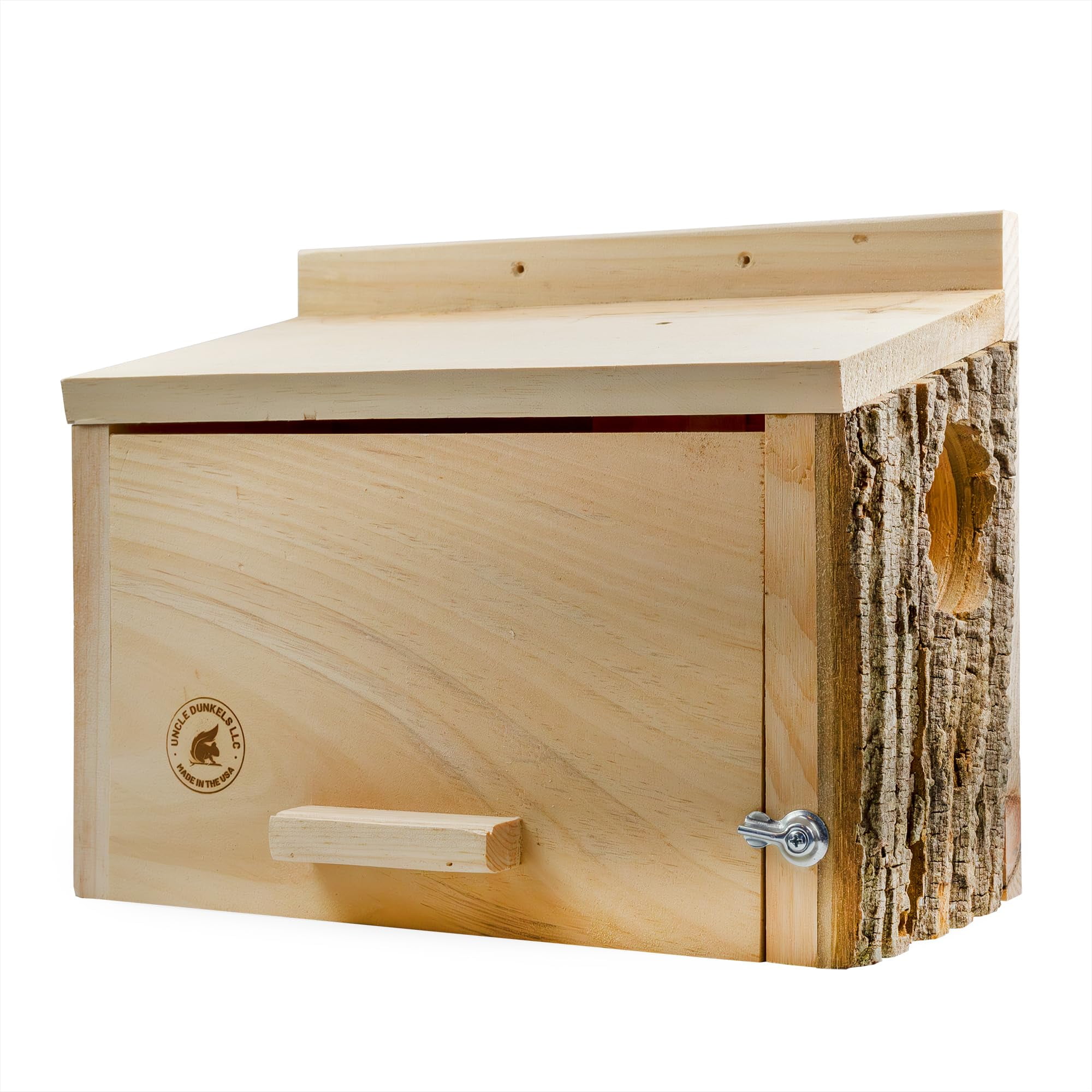 Squirrel Nesting Box Handcrafted Solid Pine Wood Outdoor Wildlife ...