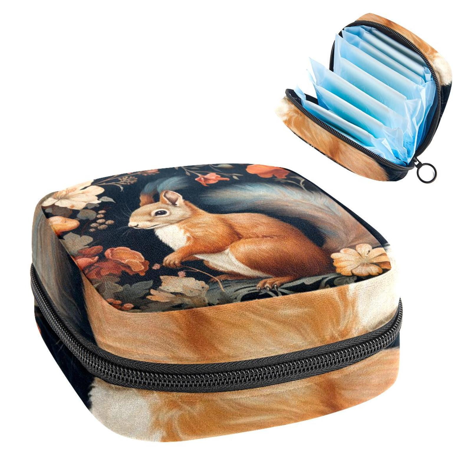 Squirrel Pad Bag Period Pouch Travel Pouch Women Small Stationary Pouch ...