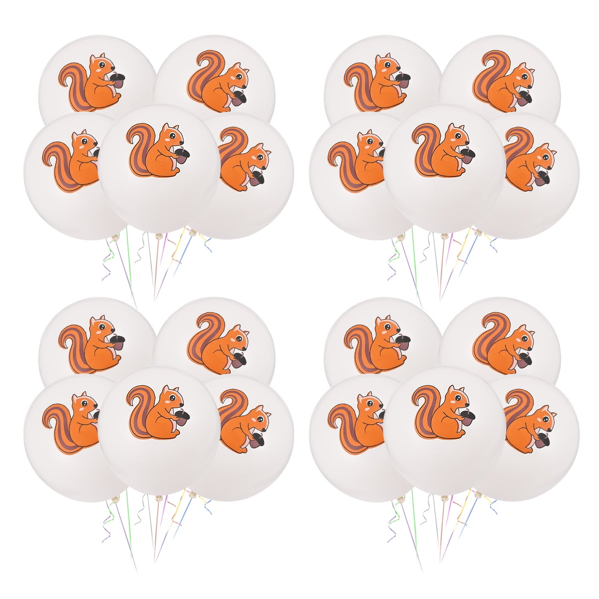 Squirrel Pattern Balloons Table Decor Animal-shaped Forest Latex Jungle ...
