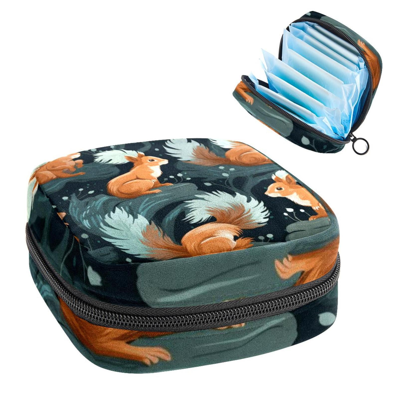 Squirrel Period Pouch Sanitary Napkin Organizer Travel Storage Bag ...