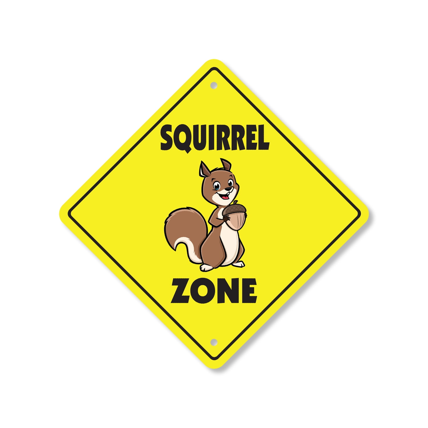 Squirrel Plastic Crossing Sign - 12 Inch X 12 Inch Xing Sign Gift ...
