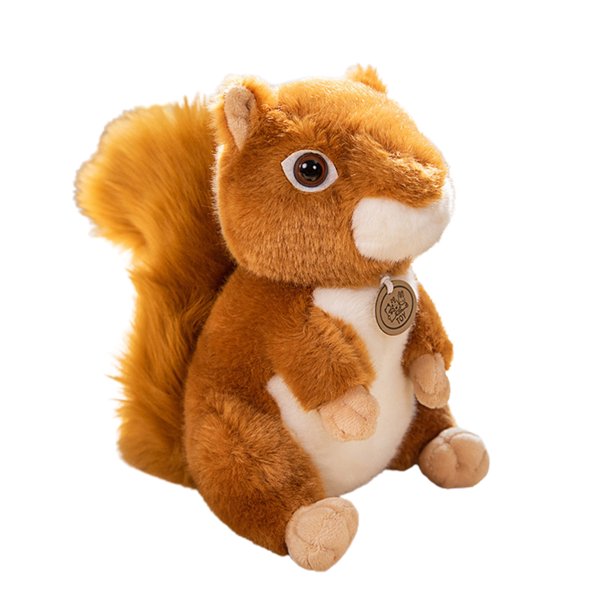 Squirrel Plush Toy Cute Red Squirrel Stuffed Animal with Lifelike ...