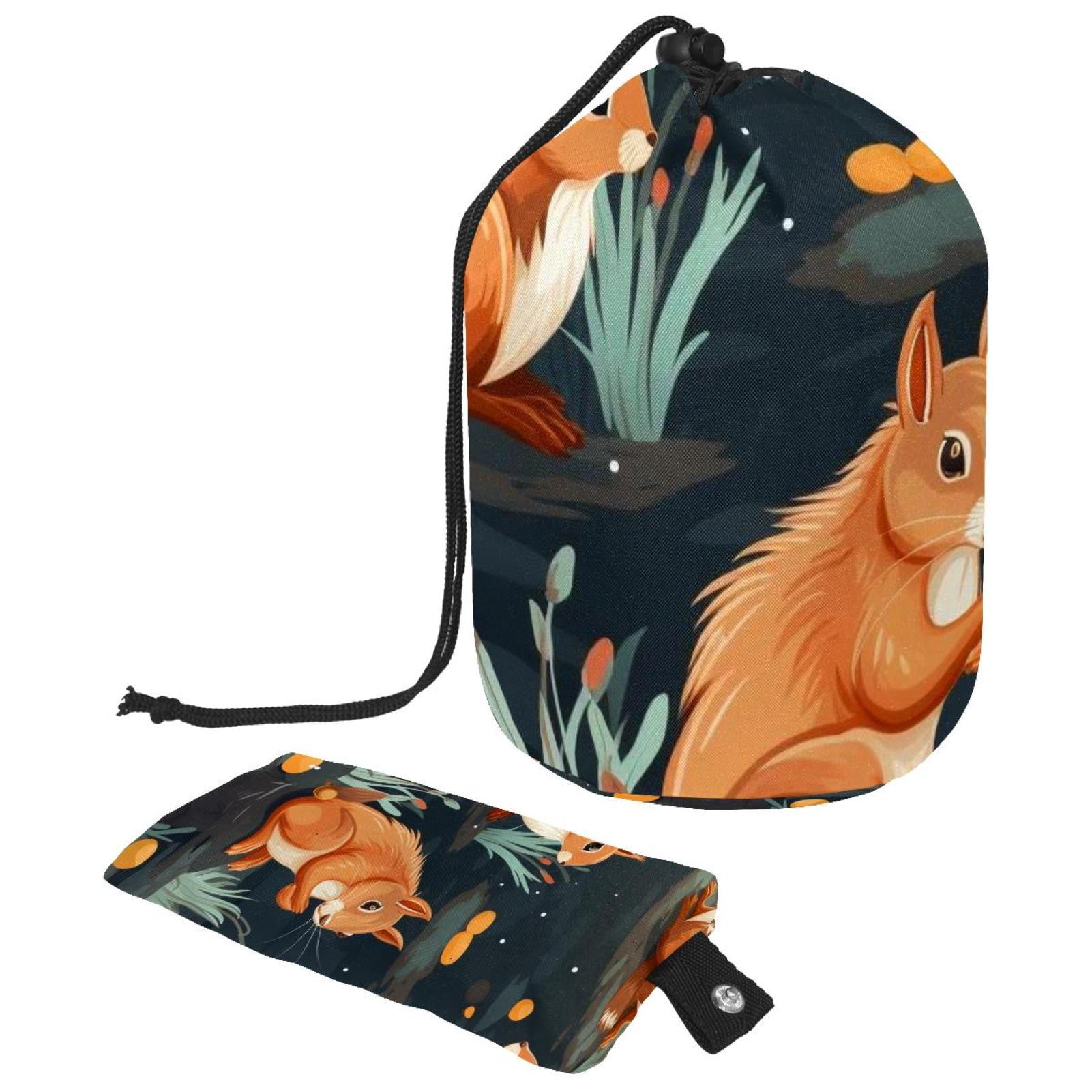 Squirrel Portable Drawstring Mesh Bag Shower Bags Wash Bag Foldable ...