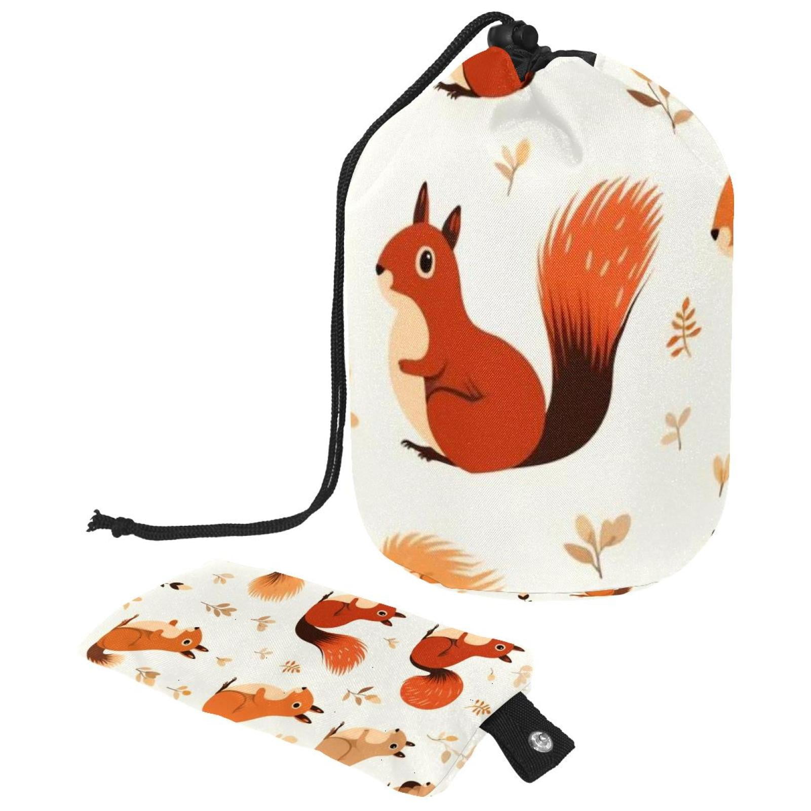 Squirrel Portable Drawstring Mesh Bags Laundry Bag Shower Bags Foldable ...