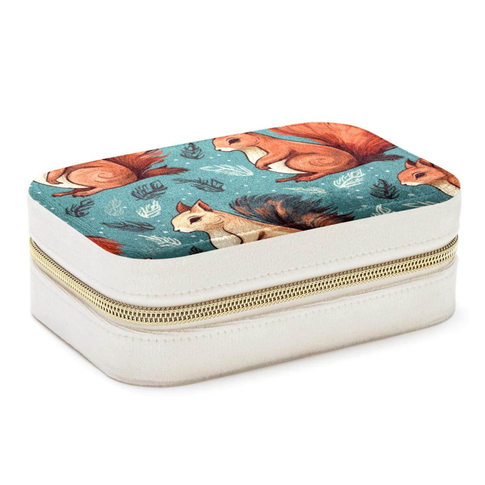 Squirrel Portable Velvet Organizer Box with Removable Compartment ...