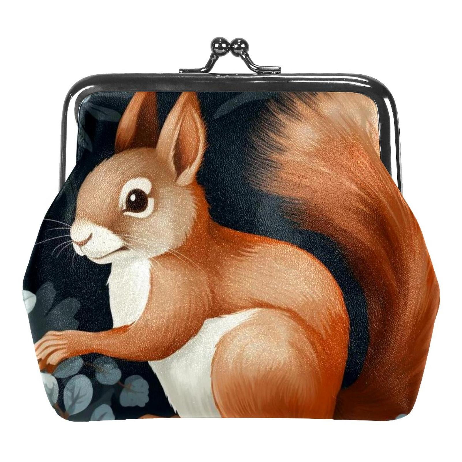 Squirrel Premium 0.7 Microfiber Coin Purse with Zinc Alloy Jaws ...