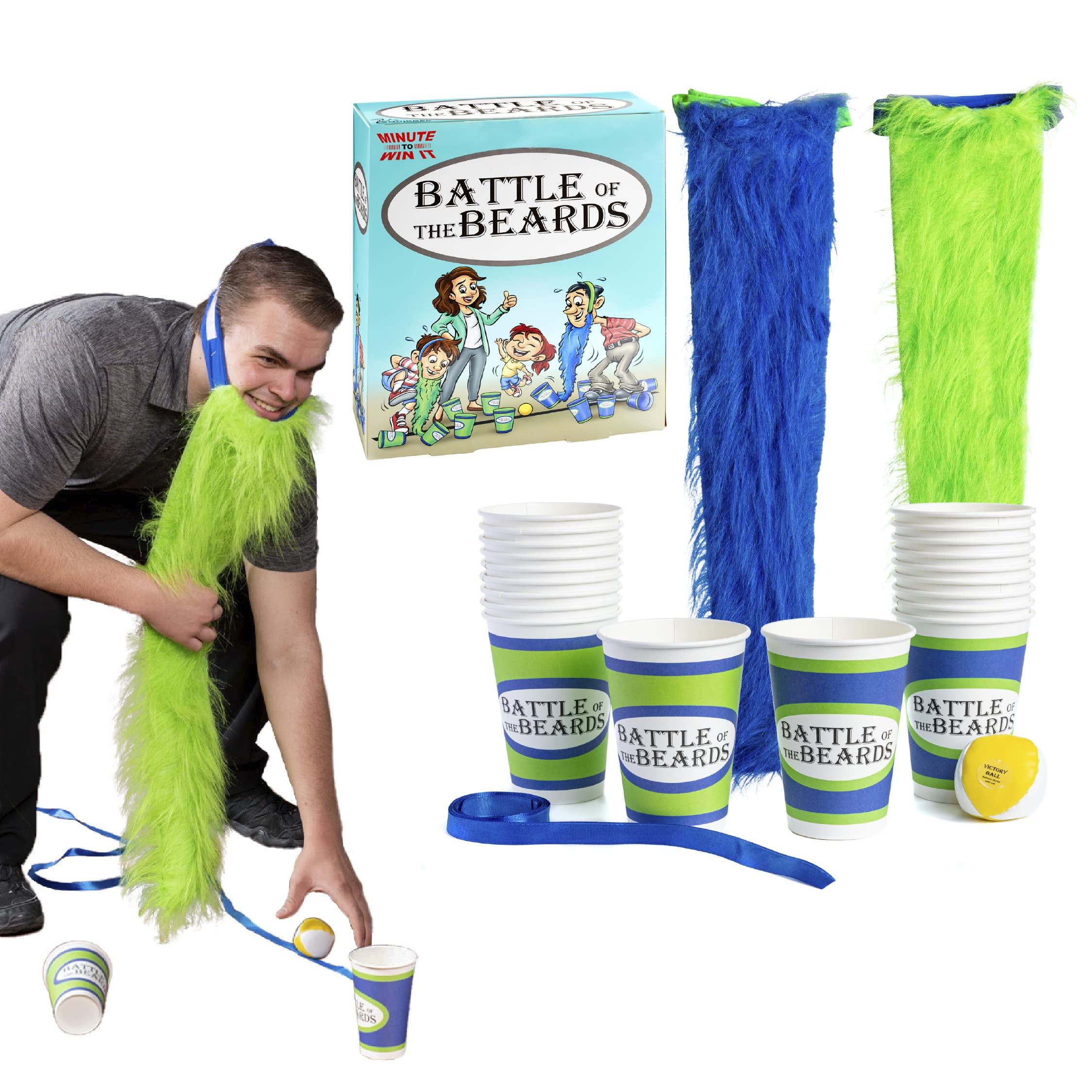 Squirrel Products Battle of MMF7 The Beards Funny Party Game, White ...