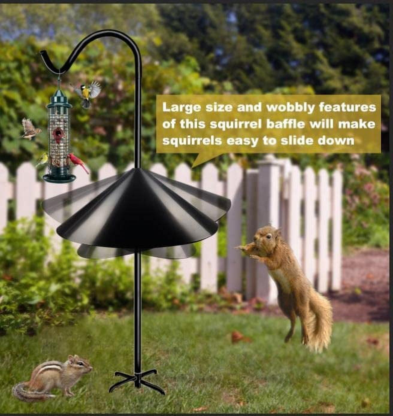 Squirrel Proof Baffle, 19-inch Wide Squirrel Guard Stopper for Outdoor ...
