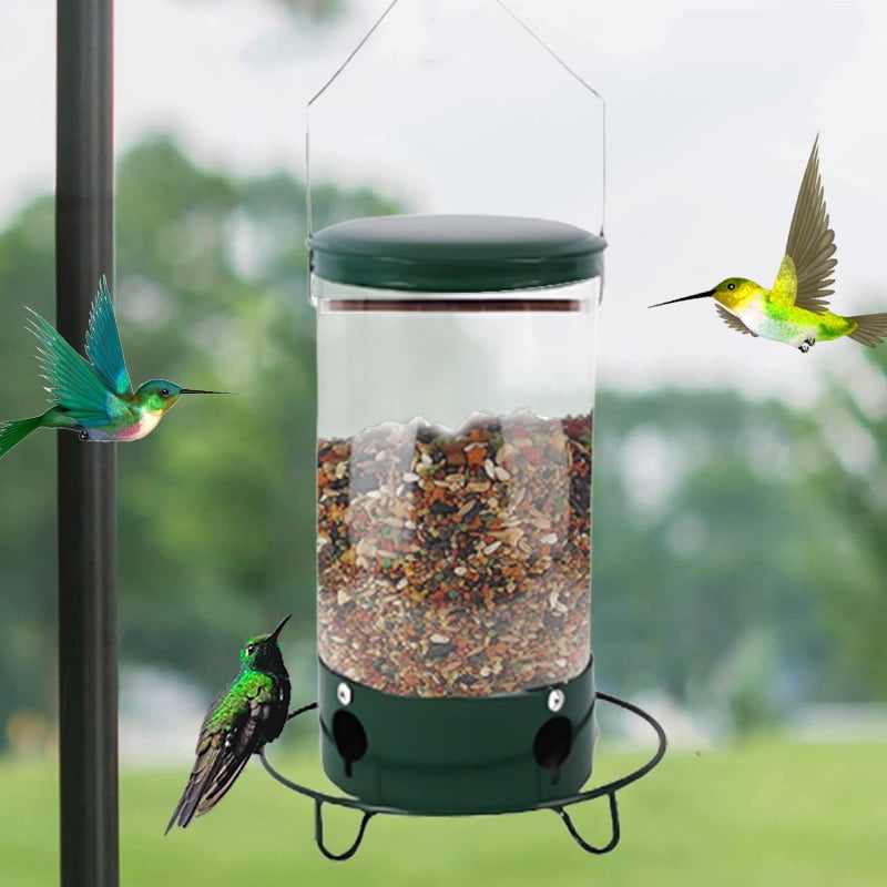 Squirrel Proof Bird Feeders with Weight Activated Rotating Perch, Metal ...