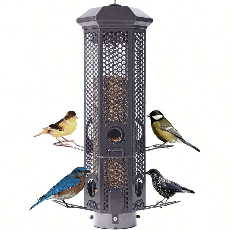 Squirrel Proof Bird Feeders With Removable Base Metal Wild Bird Feeder ...