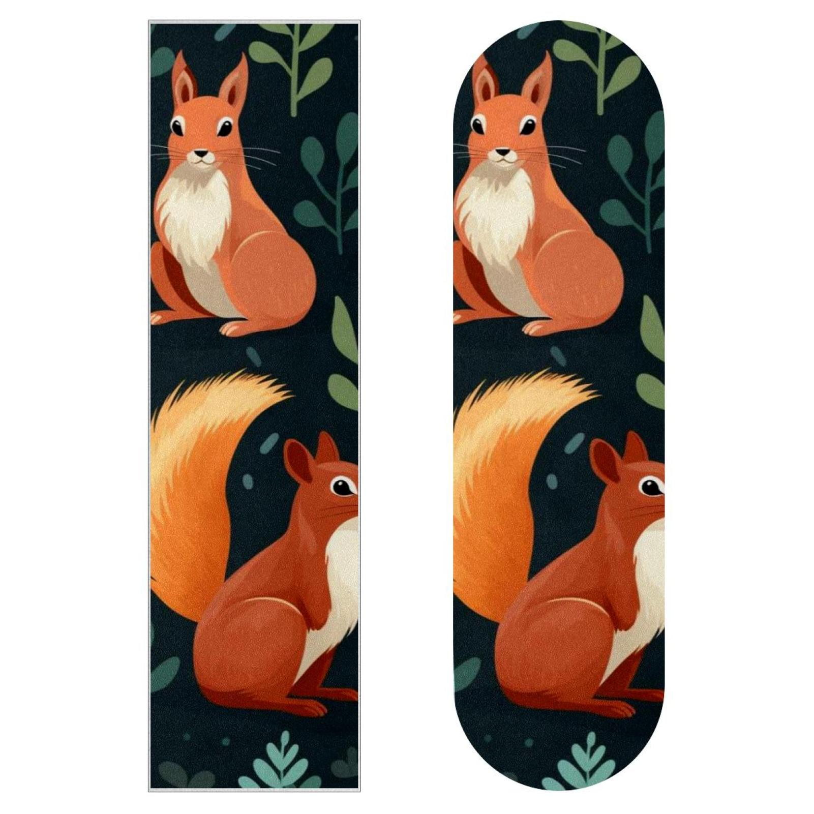 Squirrel Skateboard Grip Tape Pack of Two, Emery Surface, PVC Backing ...