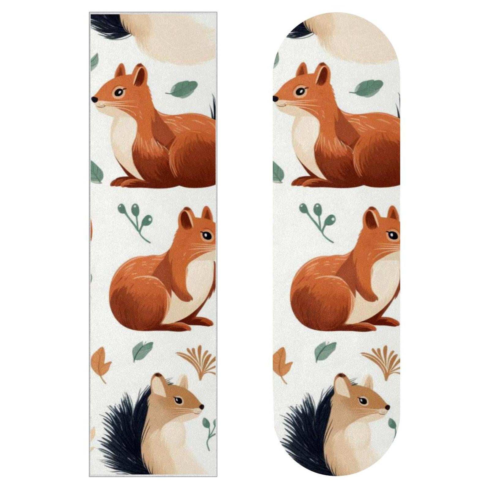 Squirrel Skateboard Grip Tape Pack of Two, Emery Surface, PVC Backing ...