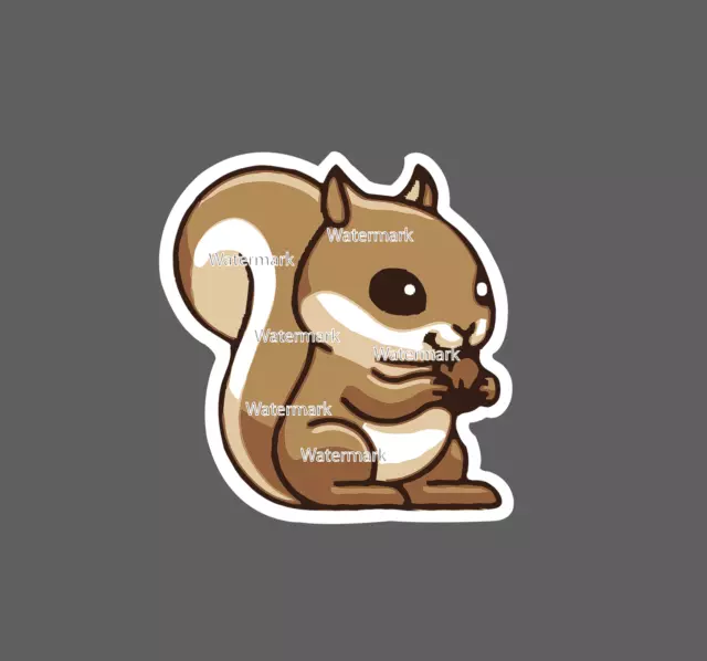 Squirrel Sticker Cartoon Cute Waterproof Sticker Phone Decal Water ...
