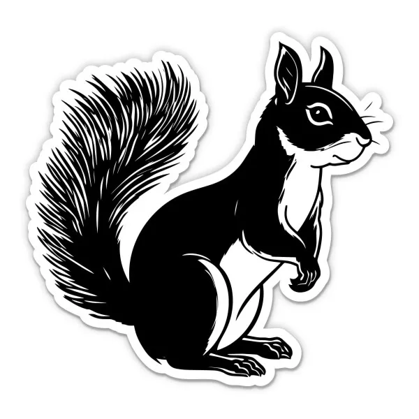 Squirrel Sticker Phone Decal Water Bottle Stickers Car Decals, Laptop ...
