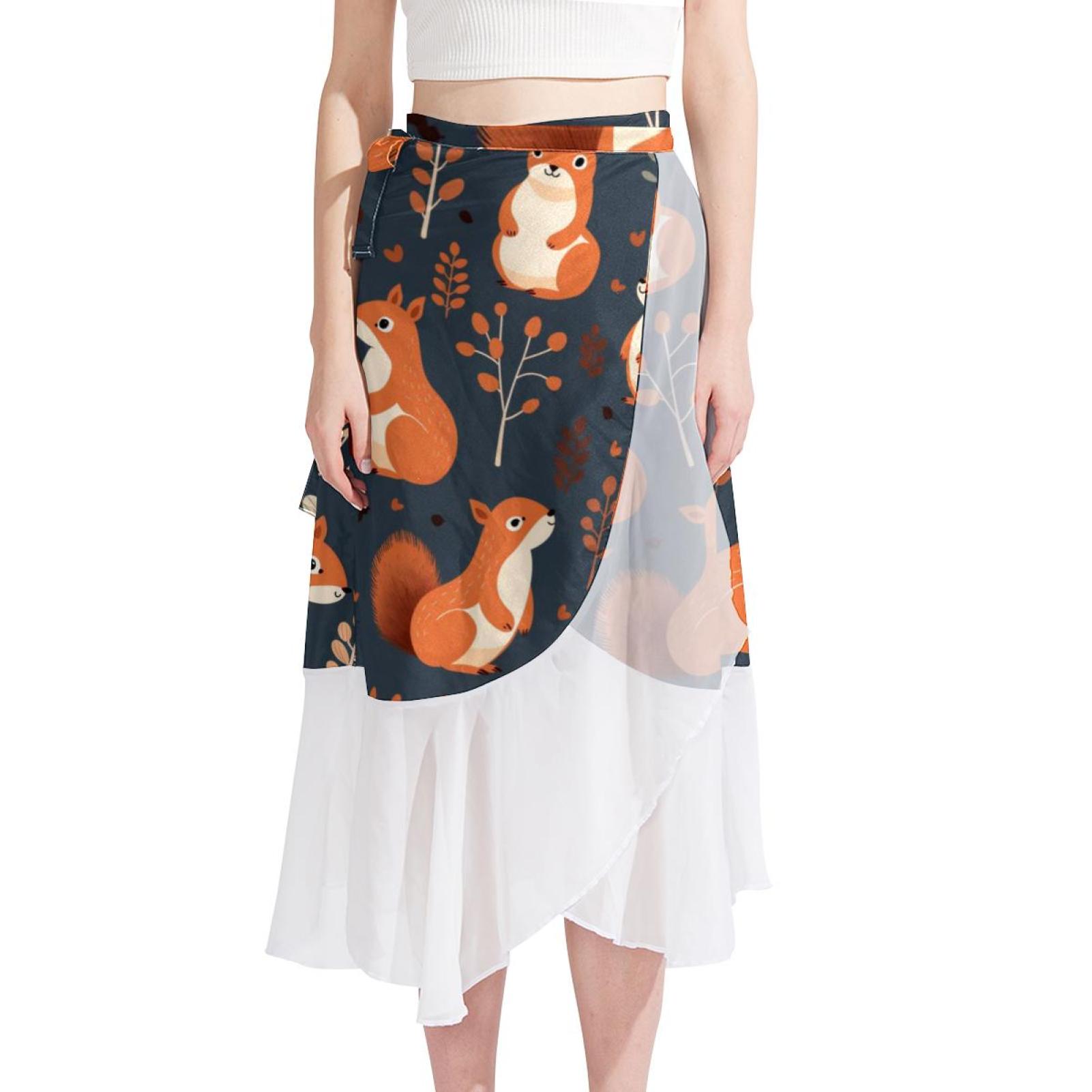 Squirrel Stylish Chiffon Beach Dresses and Skirts for Women - for a Day ...