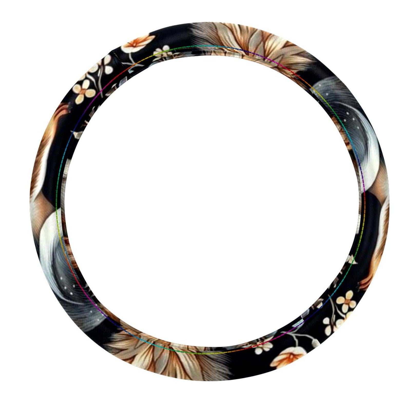 Squirrel Stylish Steering Wheel Cover for Car - PVC Leather and Fabric ...