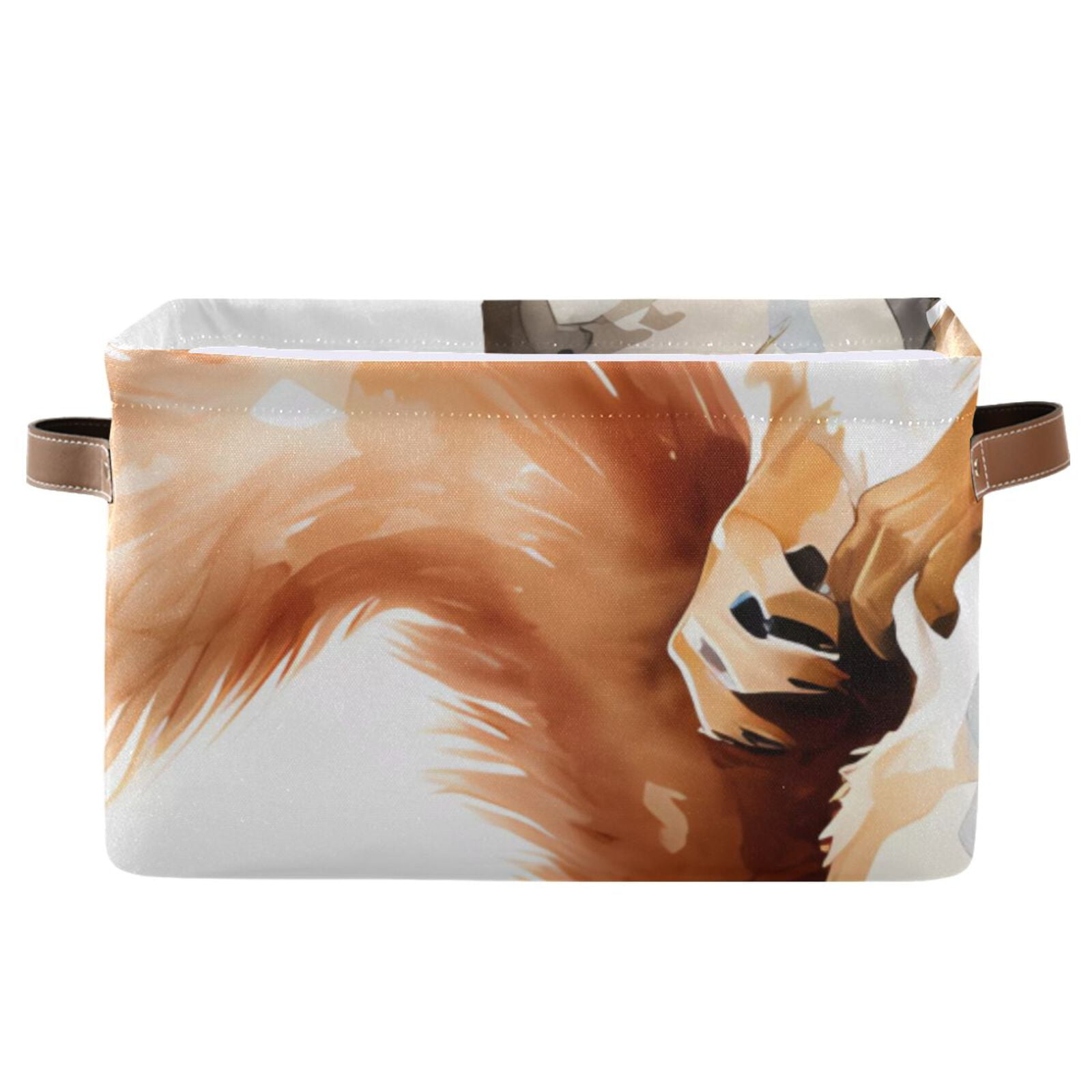 Squirrel Tree Wood Storage Bins Baskets With Handles Storage Box ...