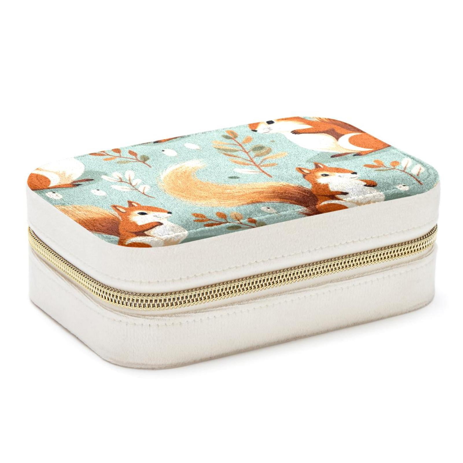 Squirrel Velvet Portable Travel Organizer with Removable Compartment ...
