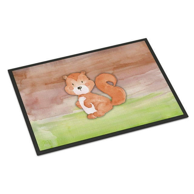 Squirrel Watercolor Door Mat - Walmart.com