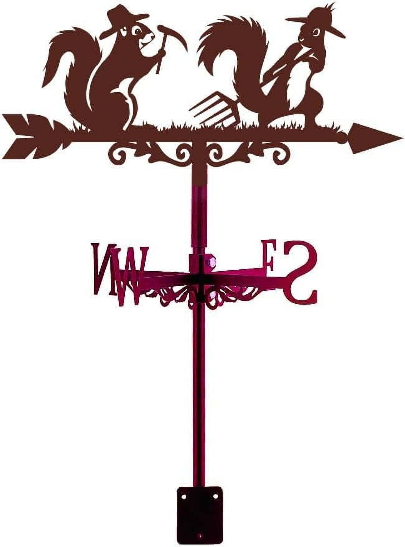 Squirrel Weather Vane for Roof Mount Vintage Animal Garden Stake ...