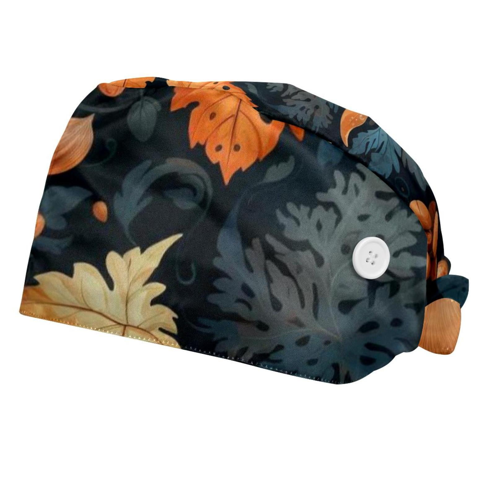 Squirrel Working Cap with Buttons Adjustable Bouffant Hat Unisex Scrub ...