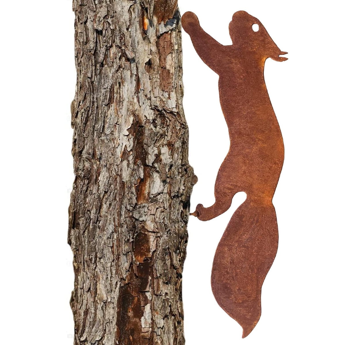 Squirrel for Tree - Metal Garden Decoration - 30 cm - Natural Rust ...