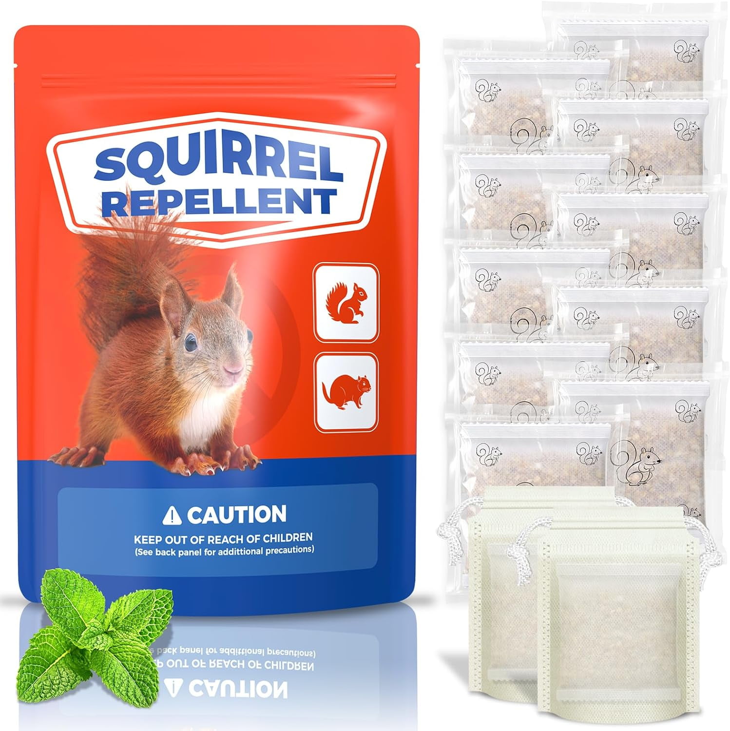Squirrel lent Outdoor 10P, Squirrel Deterrent for Bird Feeders, Natural Chipmunk lent for Keep ...