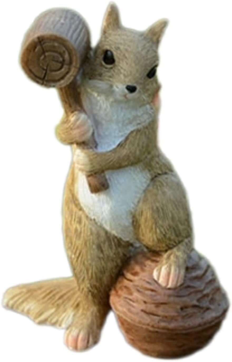 Squirrels Garden Statue, Creative cute squirrel small ornaments ...