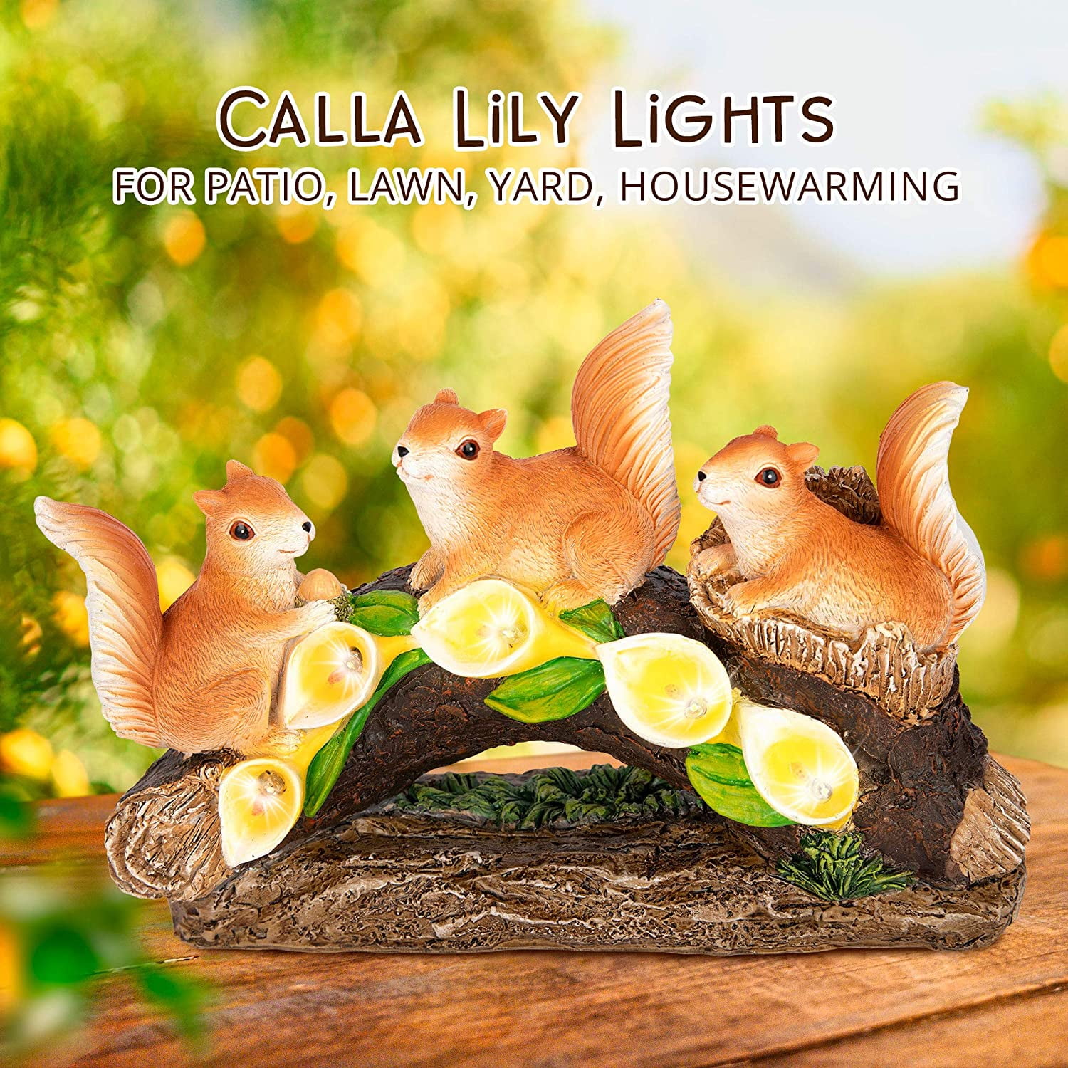 Squirrels Garden statues and figurines, Garden Art Outdoor for all ...