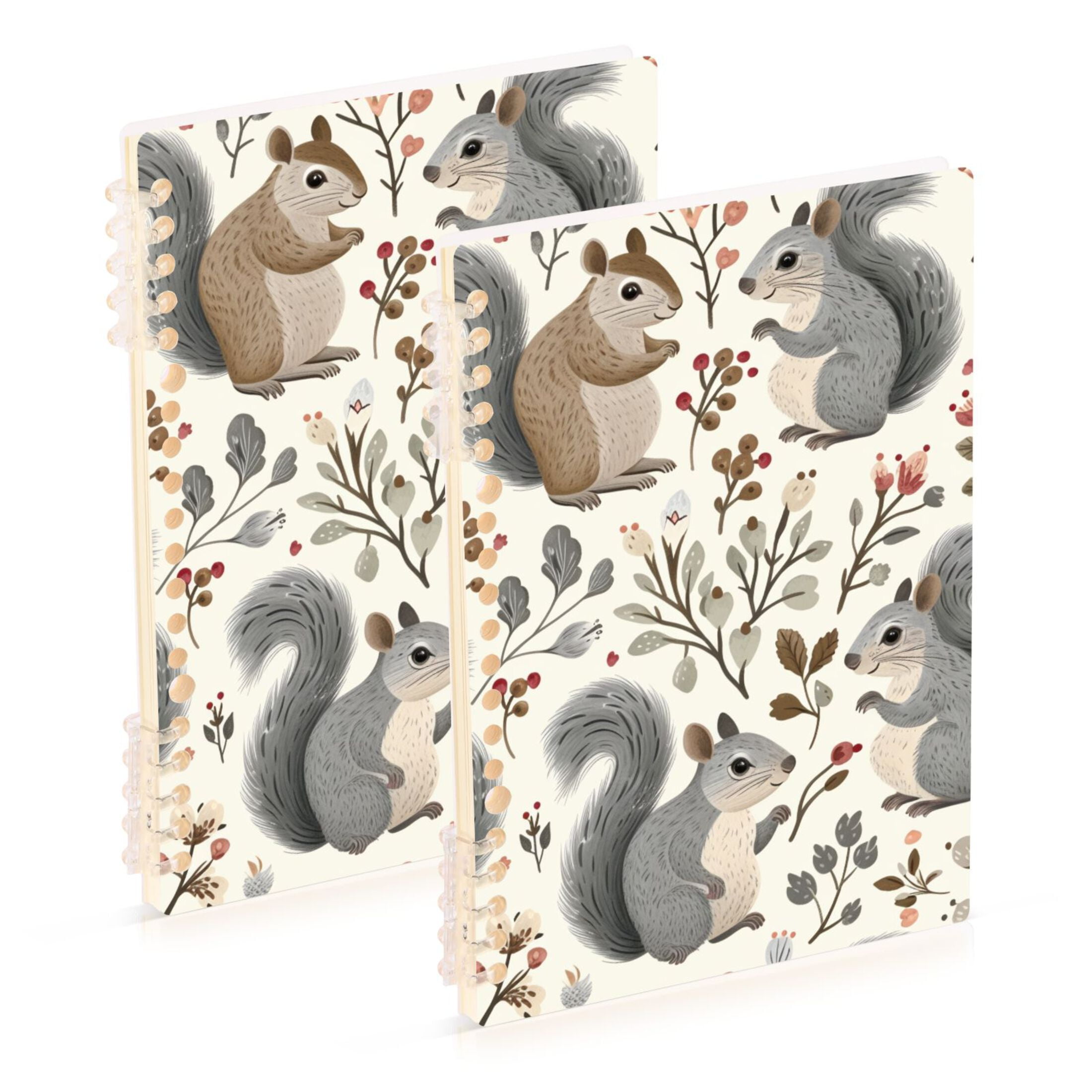 Squirrels Leaves Flowers Ring Binder Notebook Journey Note Diary ...