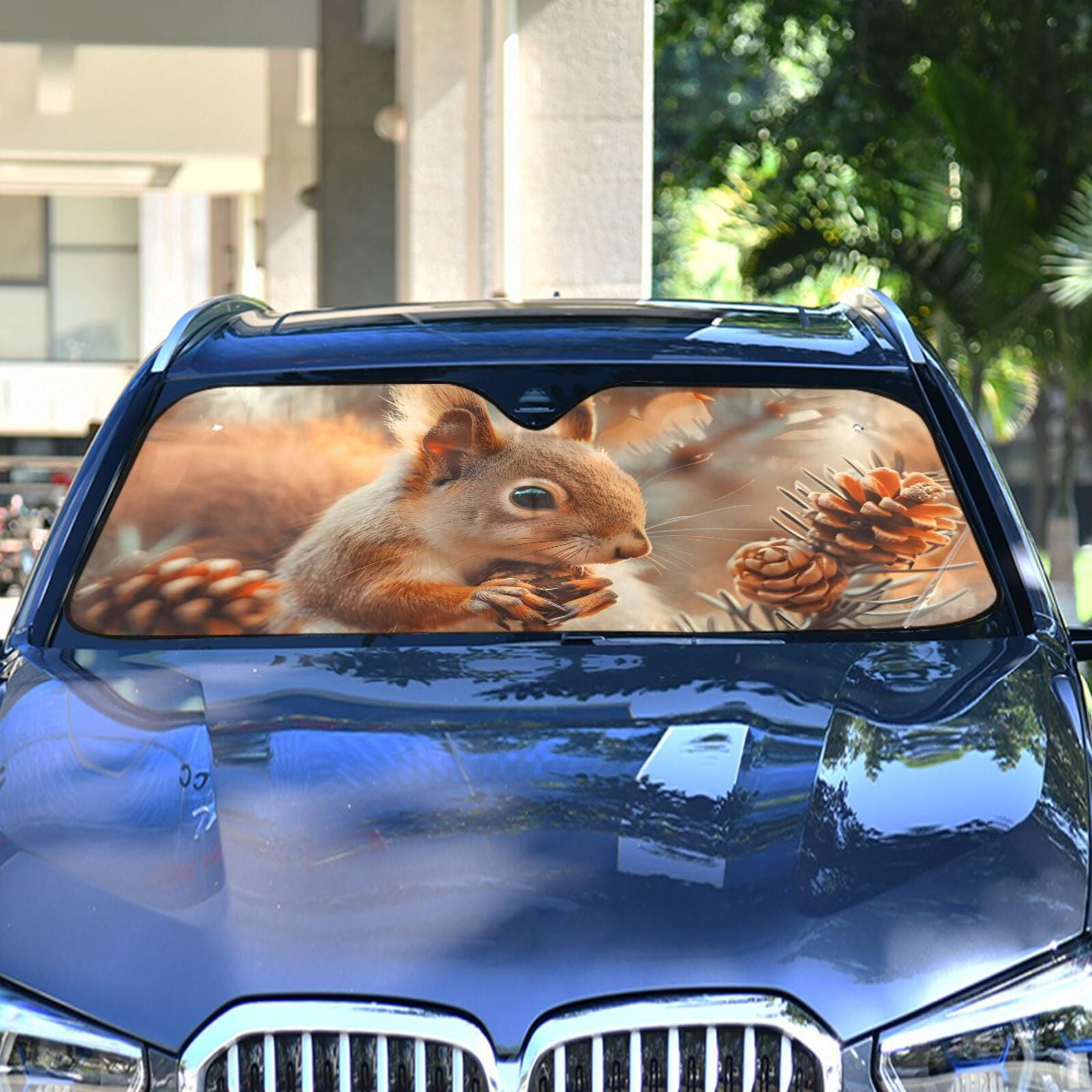 Squirrels Pine Cones Automotive Front Car Windshield Sun Shade ...