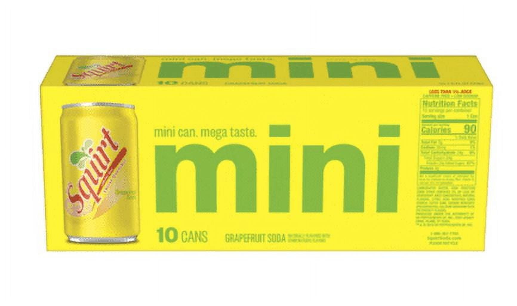 Squirt Original Grapefruit Soda, Mini-Cans, 10 Pack, 7.5 oz Each, Bold ...
