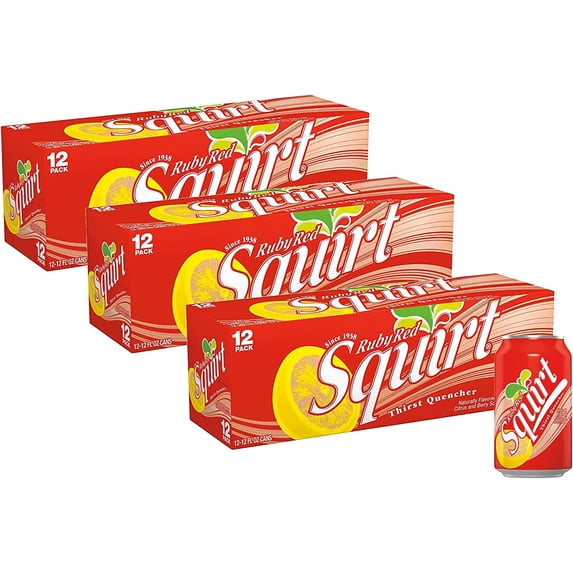 Beverage Squirt Ruby Red Grapefruit Soda, 12 fl oz Cans, 3 Cases ...