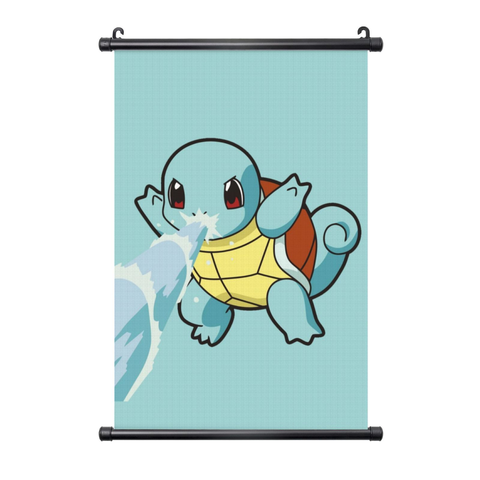 Squirtle Hanging Poster Plastic Shaft Canvas Wall Hanging Banner Wall ...