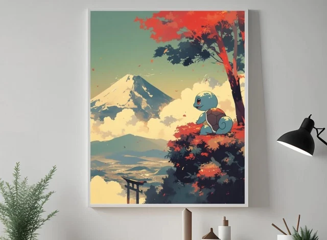 Squirtle, Mew, Gengar, Pokemon Bundle, Anime Poster NO FRAMED POSTER ...
