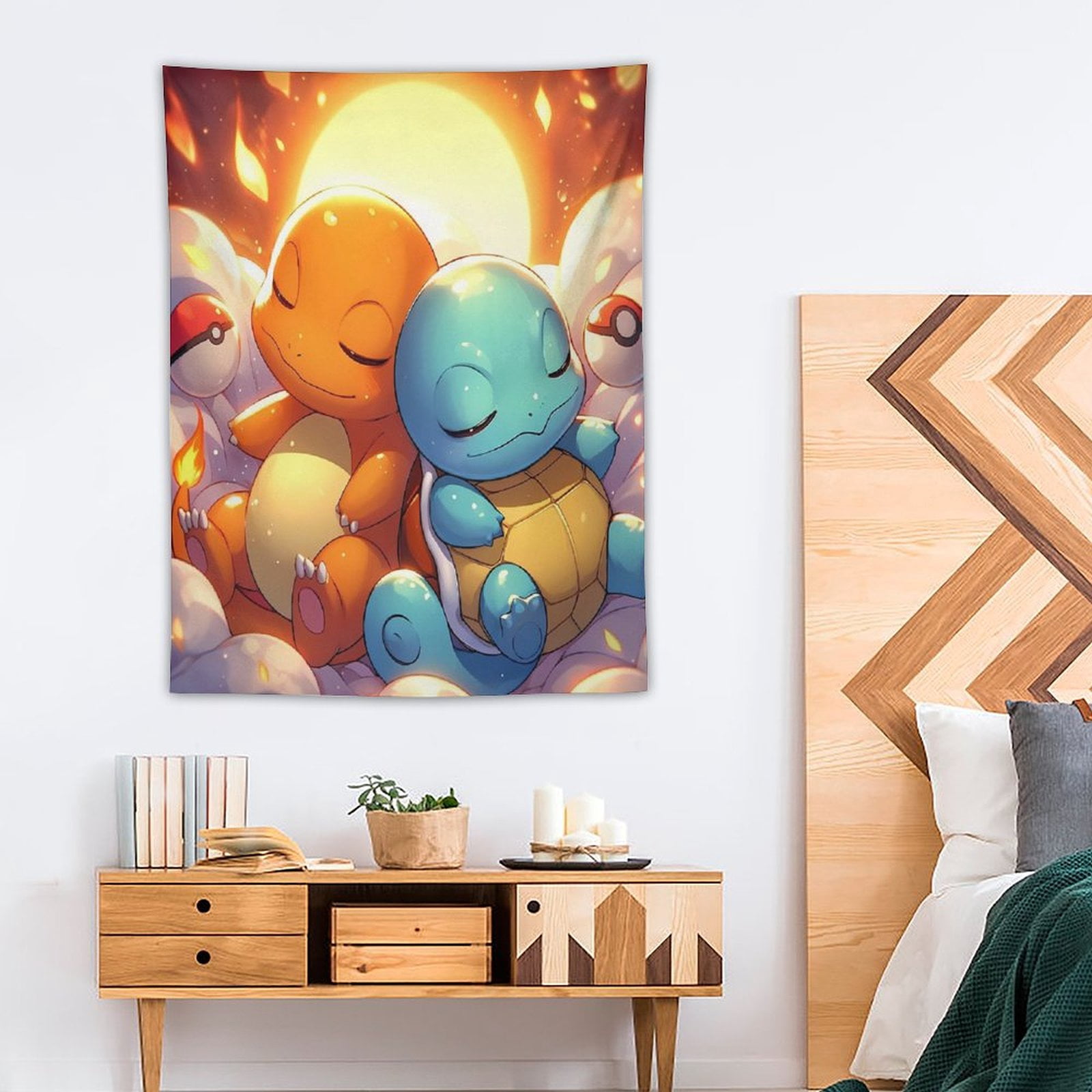 Squirtle Tapestry Bedroom Indie Vertical Tapestry Wall Hanging for ...