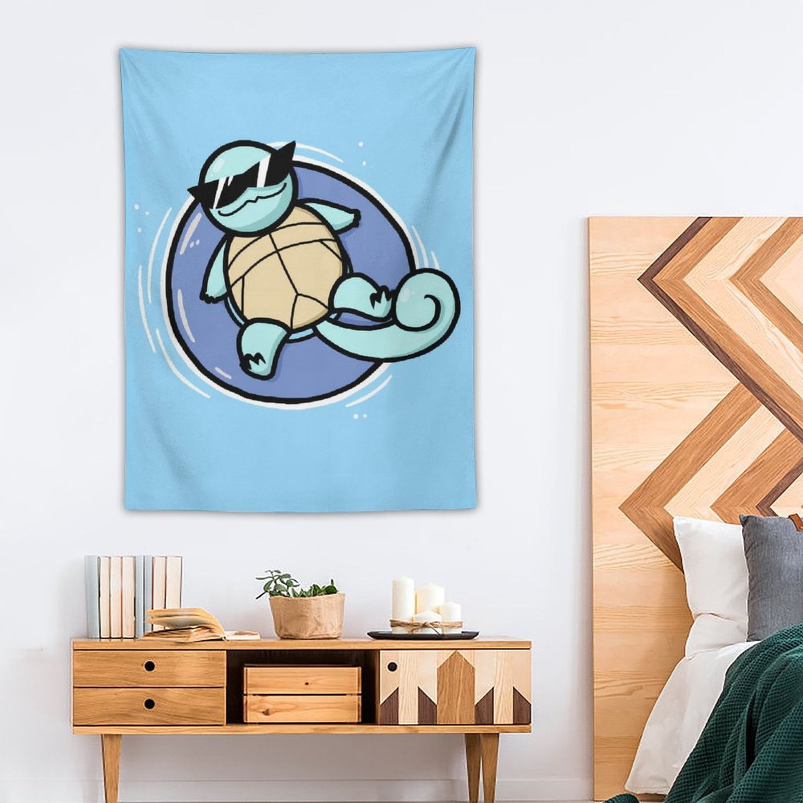 Squirtle Tapestry Bedroom Indie Vertical Tapestry Wall Hanging for ...