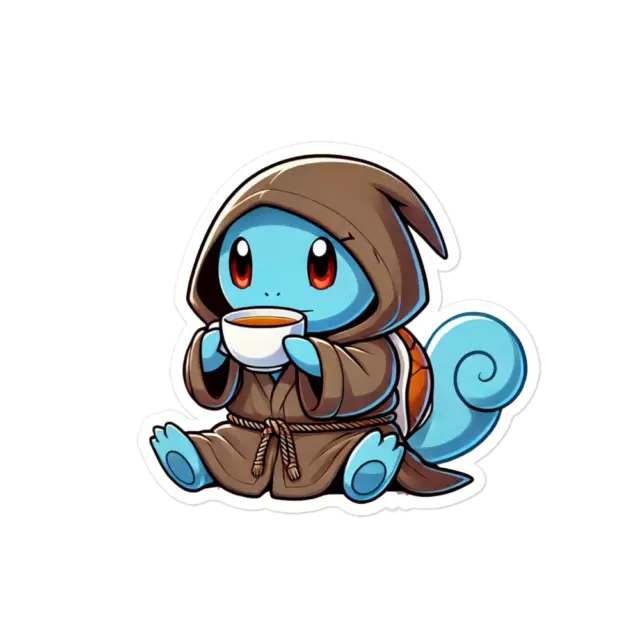 Squirtle Tea Sticker Phone Decal Water Bottle Stickers Car Decals ...