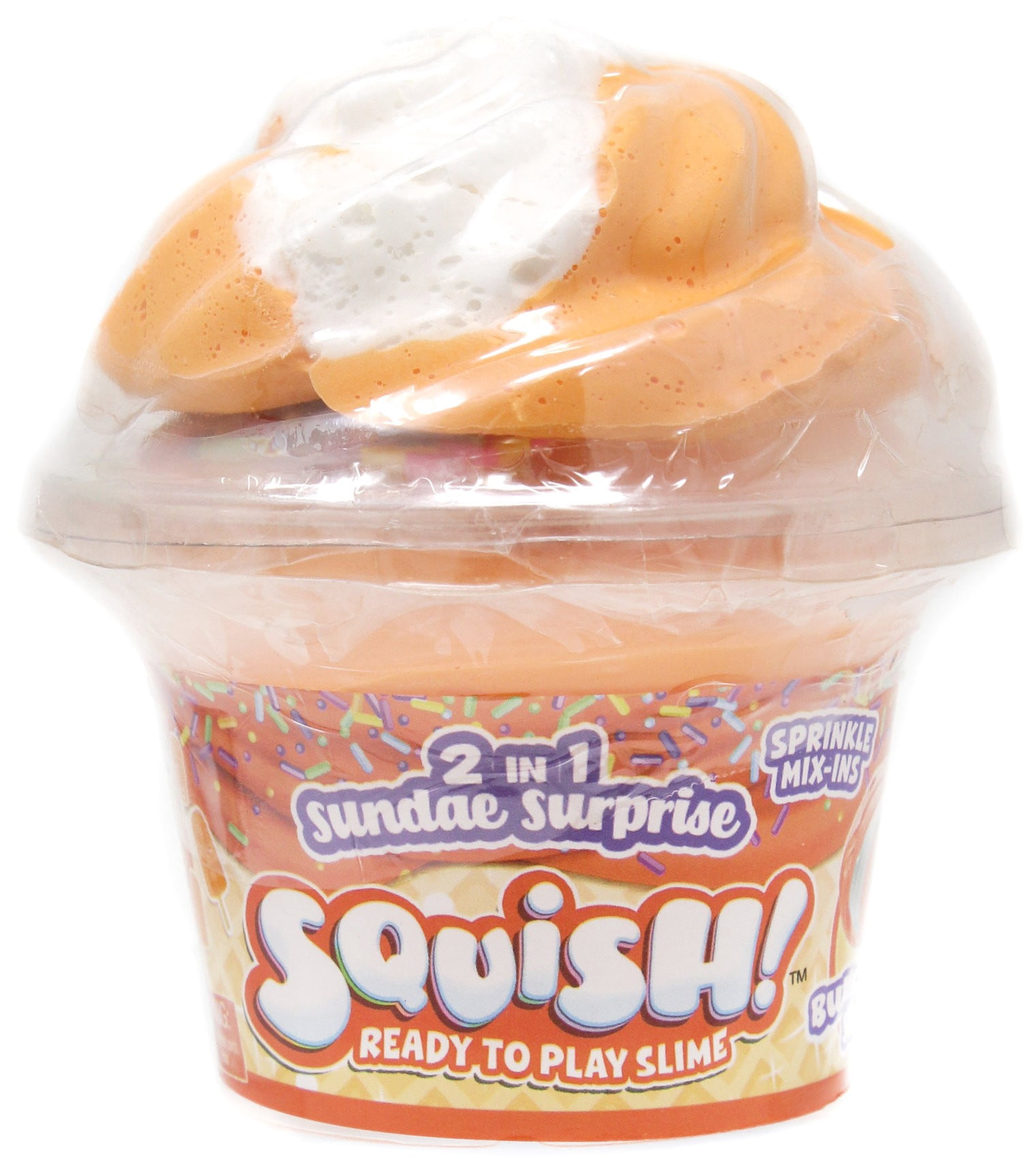 Squish! 2 in 1 Sundae Surprise Creamsicle & Marshmallow Slime - Walmart.com