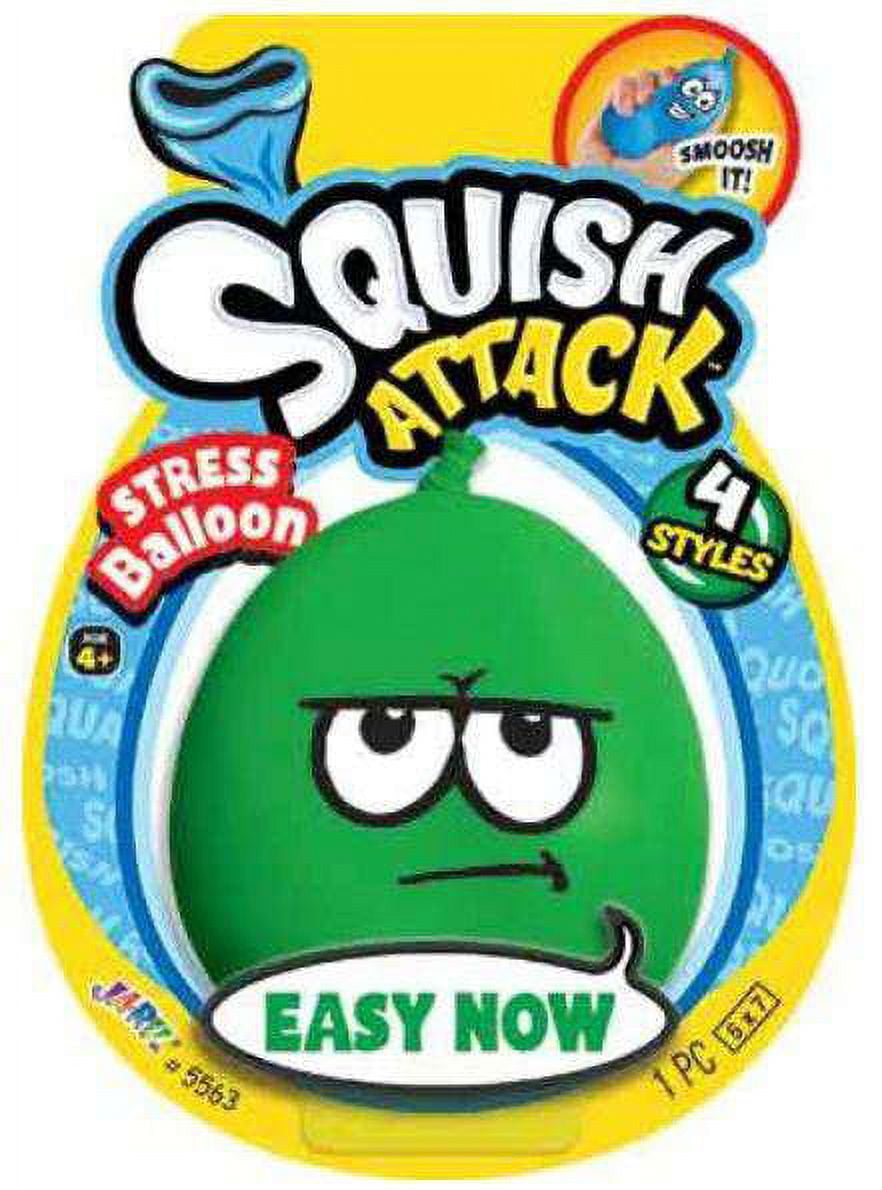 Squish Attack Stress Balloon Easy Now Green Squeeze Toy - Walmart.com