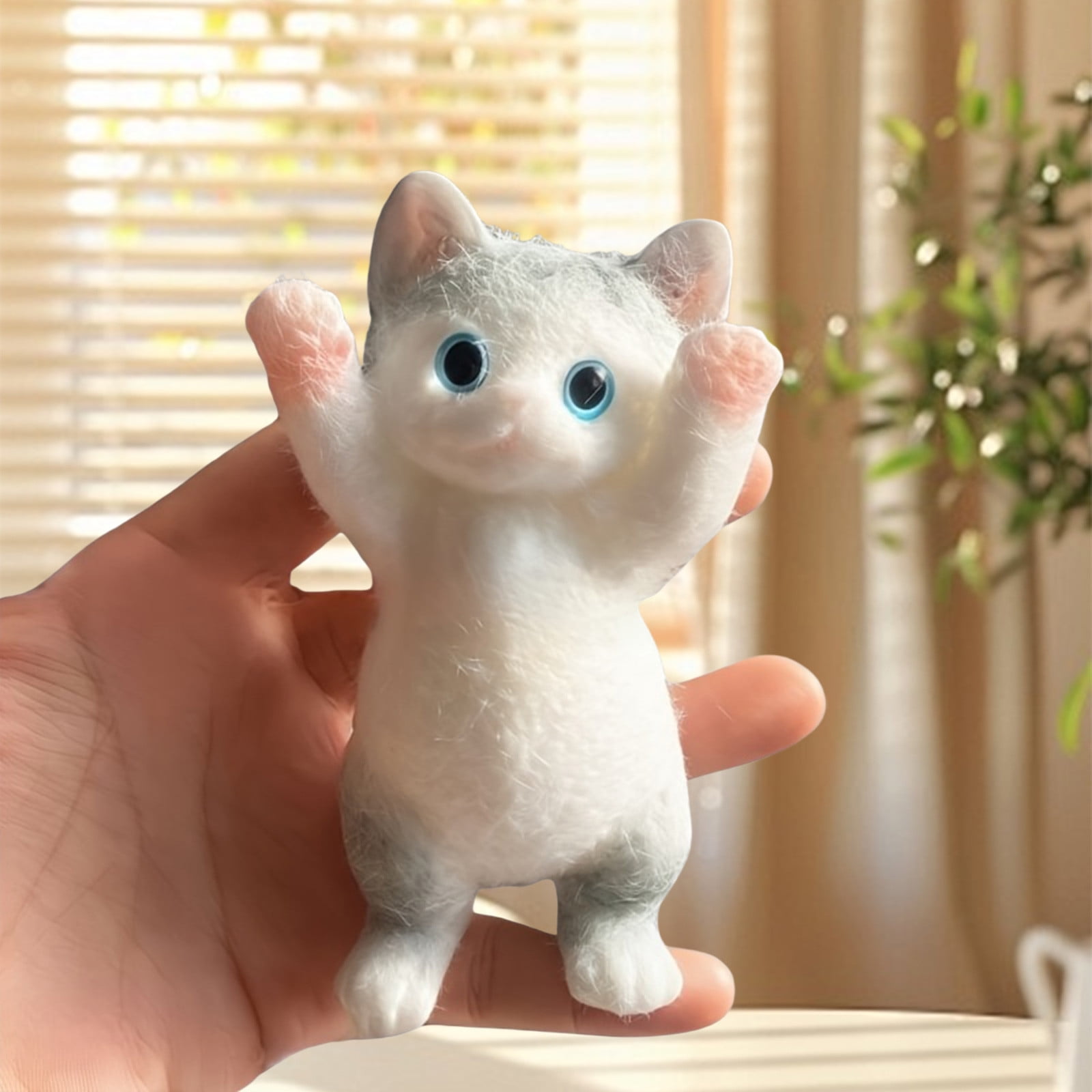 Squish Cats Stress Relief Toy, Taba Squishy Cat, Sticky Soft Realistic ...